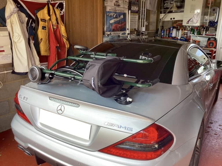 Mercedes Benz SL Trunk Luggage Rack - No metal clamps fits all models